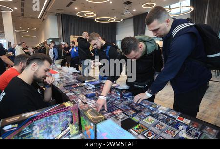 Visitors look around during Collectors and publishers of cards expo ...