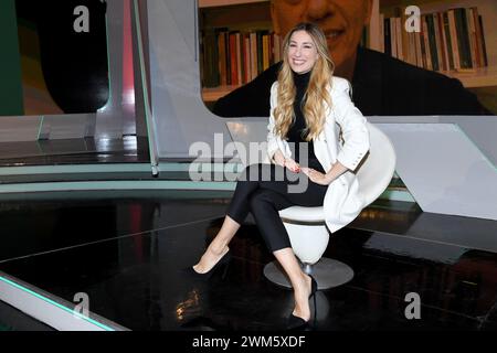 Milan, TV Show "TV Talk", Rai 3 - Mia Ceran Stock Photo - Alamy
