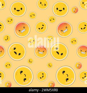 Emoji icons Pattern background Vector Stock Vector Image & Art - Alamy