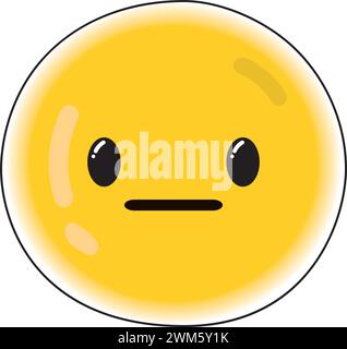 Cute emotionless emoji icon Vector Stock Vector Image & Art - Alamy