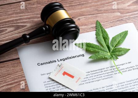 Augsburg, Bavaria, Germany - 24 February 2024: Cannabis legalization in ...