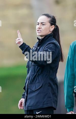 Poland head coach Nina Patalon stands by the touchline during the Euro ...