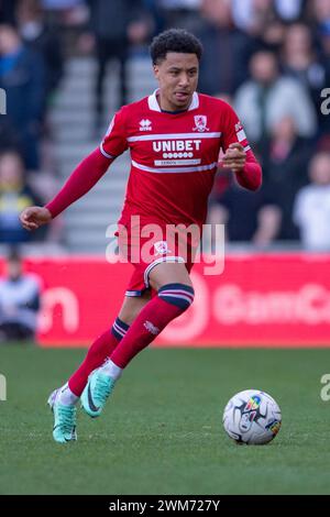 Samuel Silvera of Middlesbrough drives forward during the Sky Bet ...