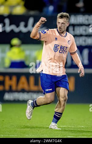 WAALWIJK - (l-r) Kaj Sierhuis of Fortuna Sittard, Rodrigo Guth of Fortuna Sittard, Nathan ...