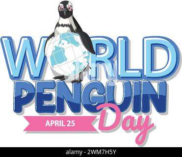 World Penguin Day. April 25. Holiday concept. Template for background ...