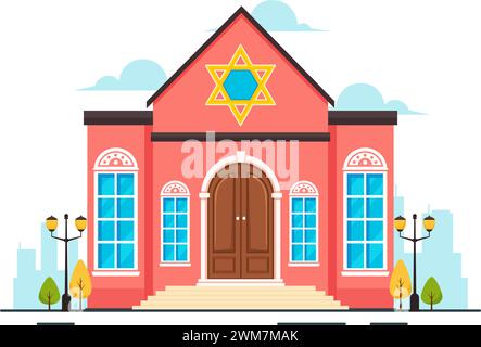 Synagogue Building or Jewish Temple with Religious, Hebrew or Judaism ...