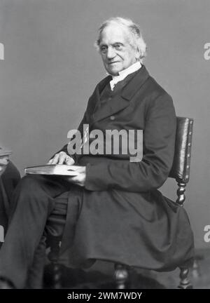 Portrait of Adam Sedgwick (1785-1873), a founder of modern geology who ...