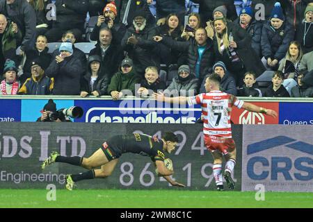 Nathan Cleary of the Panthers has a try disallowed during the Round 7 ...