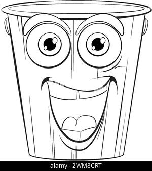 Eco-Friendly Smiling Recycling Bin Icon for Sustainability, Waste ...
