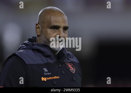 Salernitana's Italian coach Fabio Liverani during the Serie A football ...