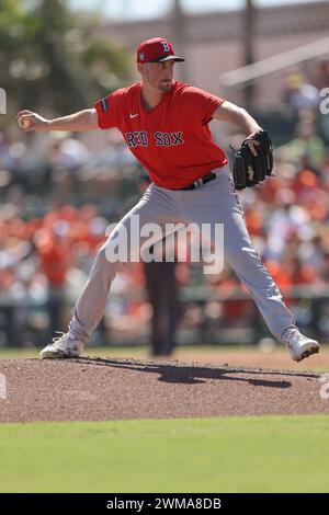 Boston Red Sox pitcher Cooper Criswell poses during photo day at the ...