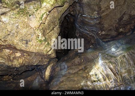 Stalactite, stalagmite walls of the cave. Template for design. Pattern ...