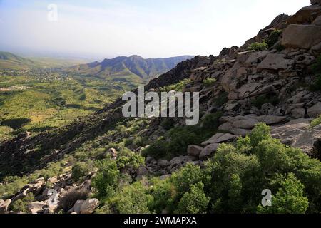 Panorama from Takhta Karacha Mountain, Uzbekistan Stock Photo - Alamy