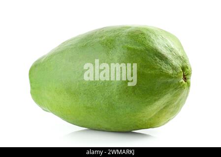 whole fresh green papaya fruit isolated on white background Stock Photo ...