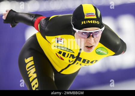HEERENVEEN - Merel Conijn in action in the 1500 meters during the ...