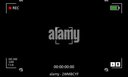 Camera recording screen overlay. Dslr camera frame viewfinder, screen ...