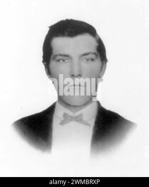John Wesley Hardin (1853-1895), claimed to have killed 42 men. Portrait ...