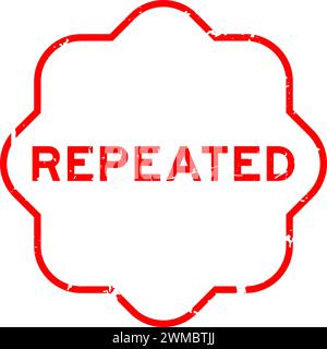 Grunge red repeated word rubber seal stamp on white background Stock ...