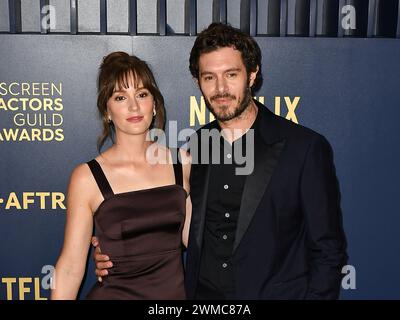 Leighton Meester and Adam Brody attend the 83rd annual Golden Globe ...