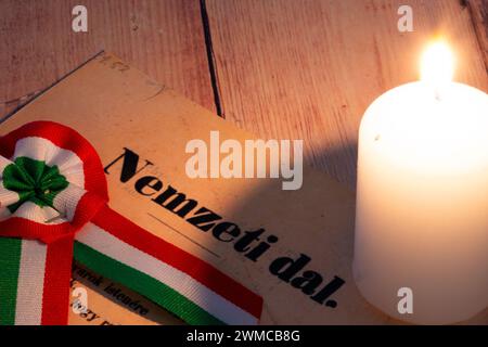 Hungarian tricolor cockade Stock Photo - Alamy