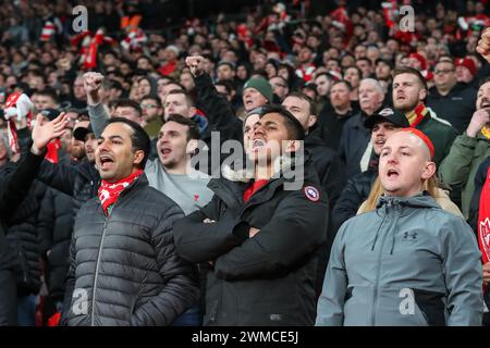 Liverpool fans sing "Allez Allez Allez" as extra time gets underway ...