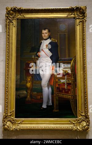 Portrait of Napoleon in his study, painting by Jacques-Louis David from ...