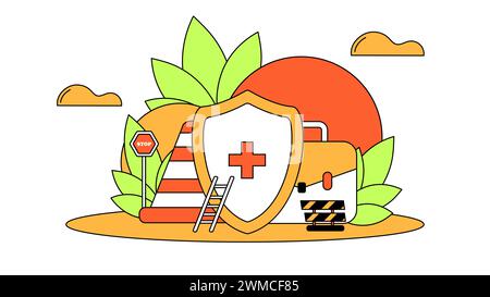 Occupational Safety and Health Administration. Labor Protection. Vector ...