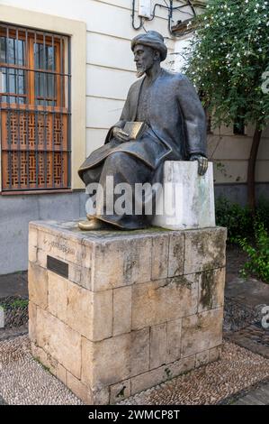 A statue of Moses ben Maimon, commonly known as Maimonides, and also ...