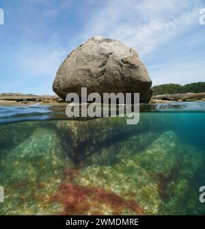 A Large Rock Split in Half. Northern Territory, Australia Stock Photo ...