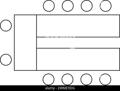 Seats arrangement plan. Floor plan with chairs and tables for ...