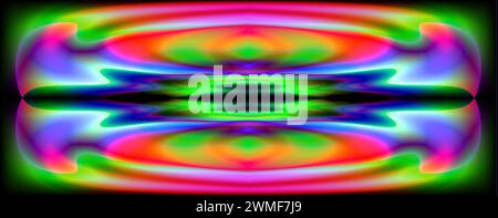 multi-coloured rainbow symmetric bright vivid smooth gradient fluid ...