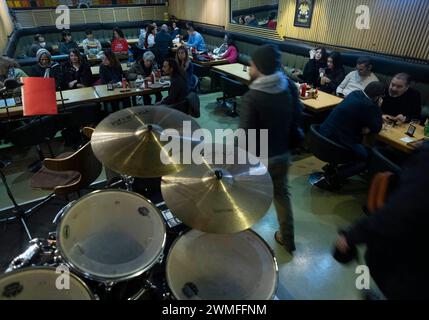Tehran, Iran. 25th Feb, 2024. Iranian musicians and members of the ...