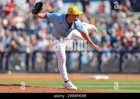 Tampa Bay Rays pitcher Ian Seymour delivers in the third inning of a ...