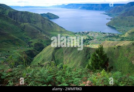 Lake Toba occupies the caldera of a supervolcano (the largest in the ...
