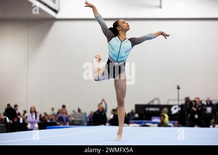 February 24, 2024: Gymnast Hezly Rivera during the 2024 Winter Cup ...