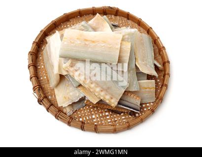 Dry moray eel over white background Stock Photo - Alamy