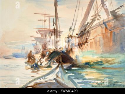 John Singer Sargent - Unloading Boats Venice 1904 Stock Photo - Alamy