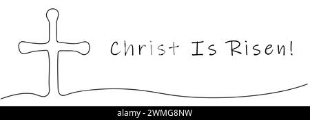 Continuous line drawing of Jesus Christ, son of God, biblical easter ...