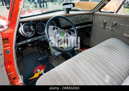 View of a rare Studebaker Commander Starlight coupe Hot Rod, at the ...