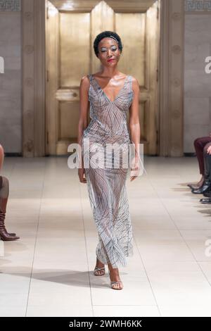Models walk the Eve Bello FW24 EPN NYFW Runway Show at Leman Ballroom ...
