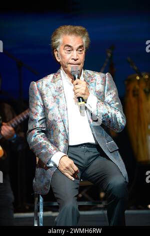 The singer, José Luis Rodríguez 'El Puma', during his final concert of ...
