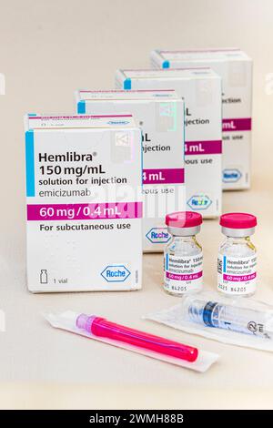 Emicizumab, sold under the brand name Hemlibra, is a humanized ...