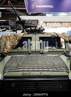 Nuremberg, Germany. 26th Feb, 2024. The HK421 - 16.5 machine gun ...
