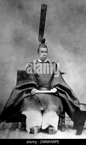 Emperor Meiji. Portrait of the 122nd Emperor of Japan, Mutsuhito (1852 ...