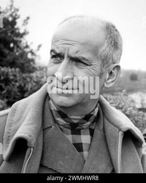 French actor Louis de Funès during the recording of the television ...