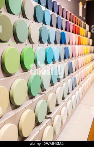 Color palette. Display with colored paint pantones for interior ...