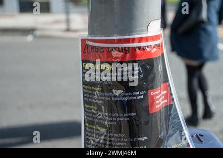 HSE Drug warning poster, Cork City. Ireland Stock Photo - Alamy