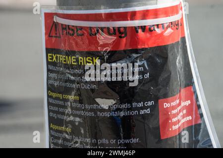 HSE Drug warning poster, Cork City. Ireland Stock Photo - Alamy