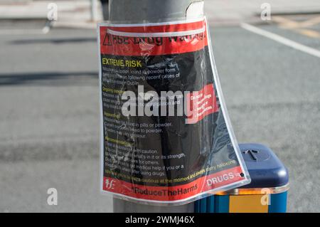 HSE Drug warning poster, Cork City. Ireland Stock Photo - Alamy