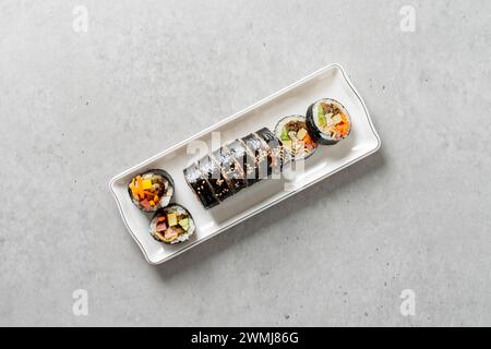 Gimbap, vegetable gimbap, sausage, tuna gimbap, nurungji Korean food ...